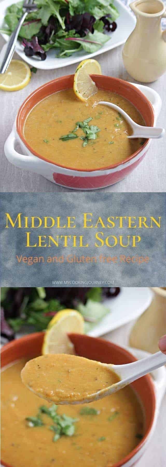 Middle Eastern Lentil Soup | Vegan And Gluten Free