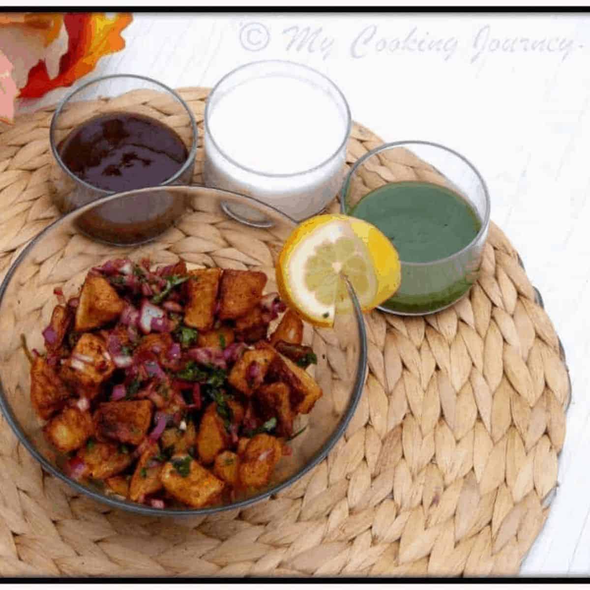 Aloo Chaat from Delhi – Dilli Style Aloo Chaat (Baked Version)